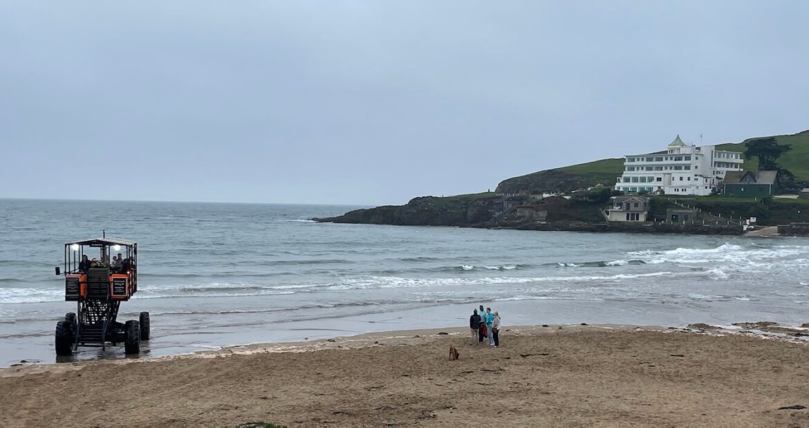 Burgh Island hotel, Devon: sea tractors and stunning views